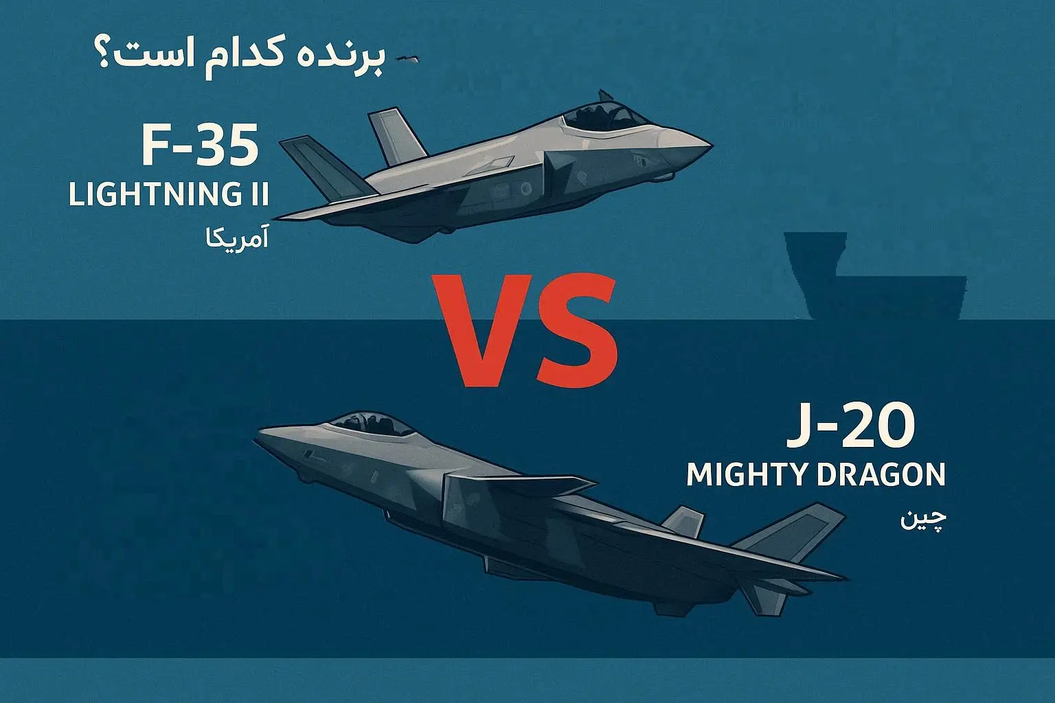 جنگنده چینی j20 در نبرد هوایی با جنگنده F-35 اسرائیلی؛ مقایسه تخصصی و نتیجه احتمالی